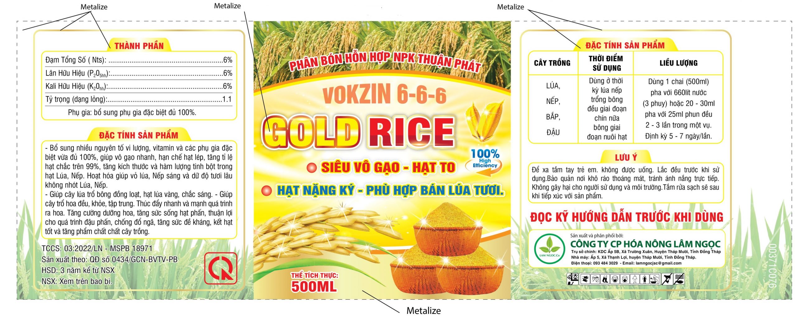 GOLD RICE - CÔNG TY CỔ PHẦN HÓA NÔNG LÂM NGỌC